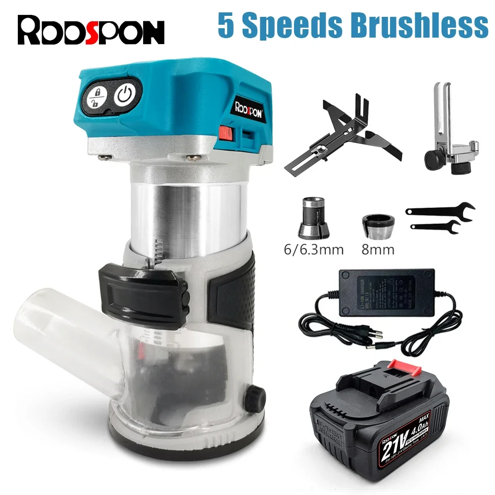 6-Speeds-Brushless-Electric-Hand-Trimmer-Cordless-Wood-Router ...
