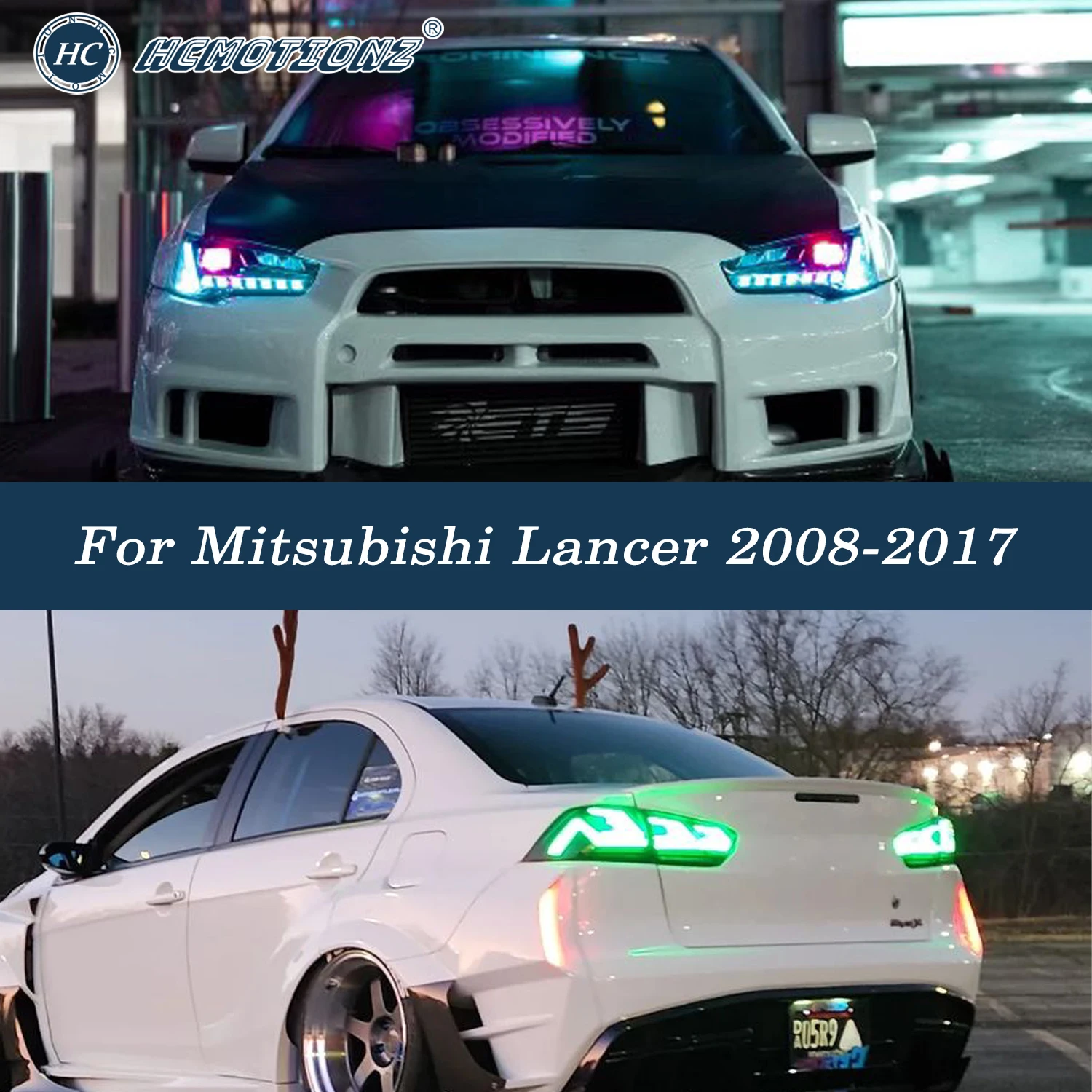HCMOTIONZ RGB Auto Lamps Set for Mitsubishi Lancer 2008-2017 Car ...