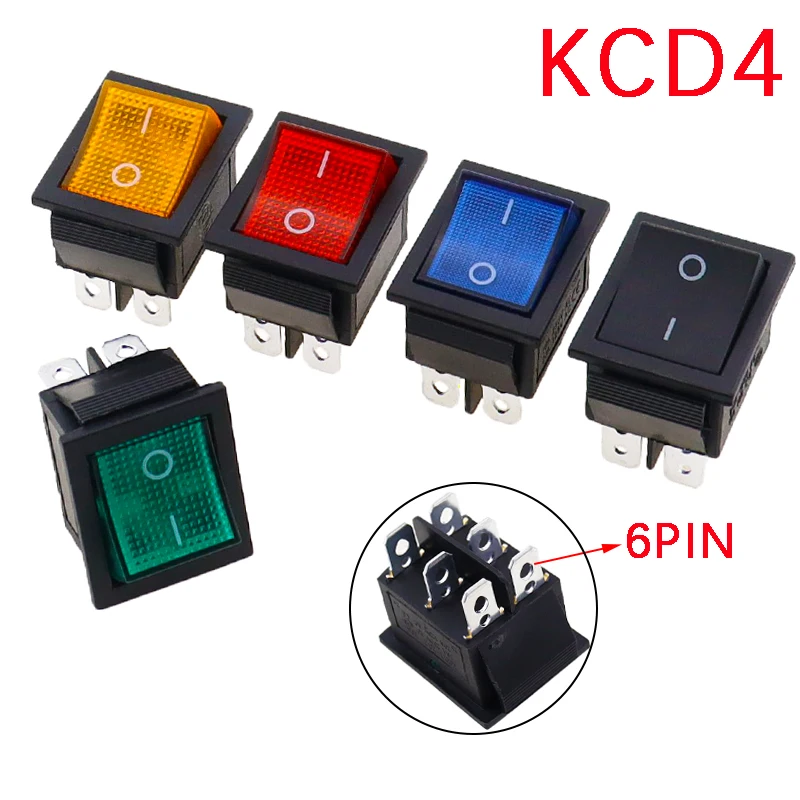KCD4 Rocker Switch Power Switch 2 position/ 3 position 6 Pins ...