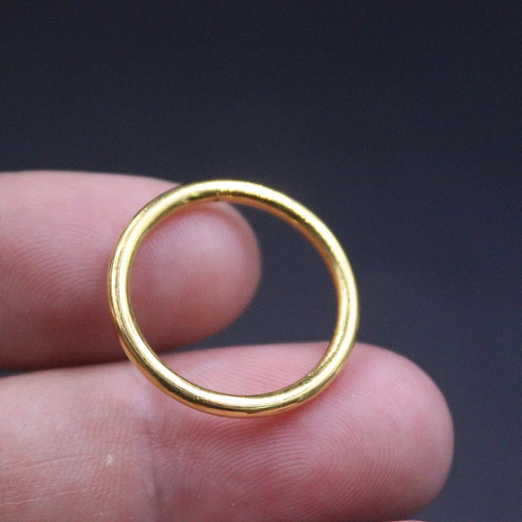 Real-24K-Yellow-Gold-Ring-3D-Hard-Gold-Women-Polish-Surface ...