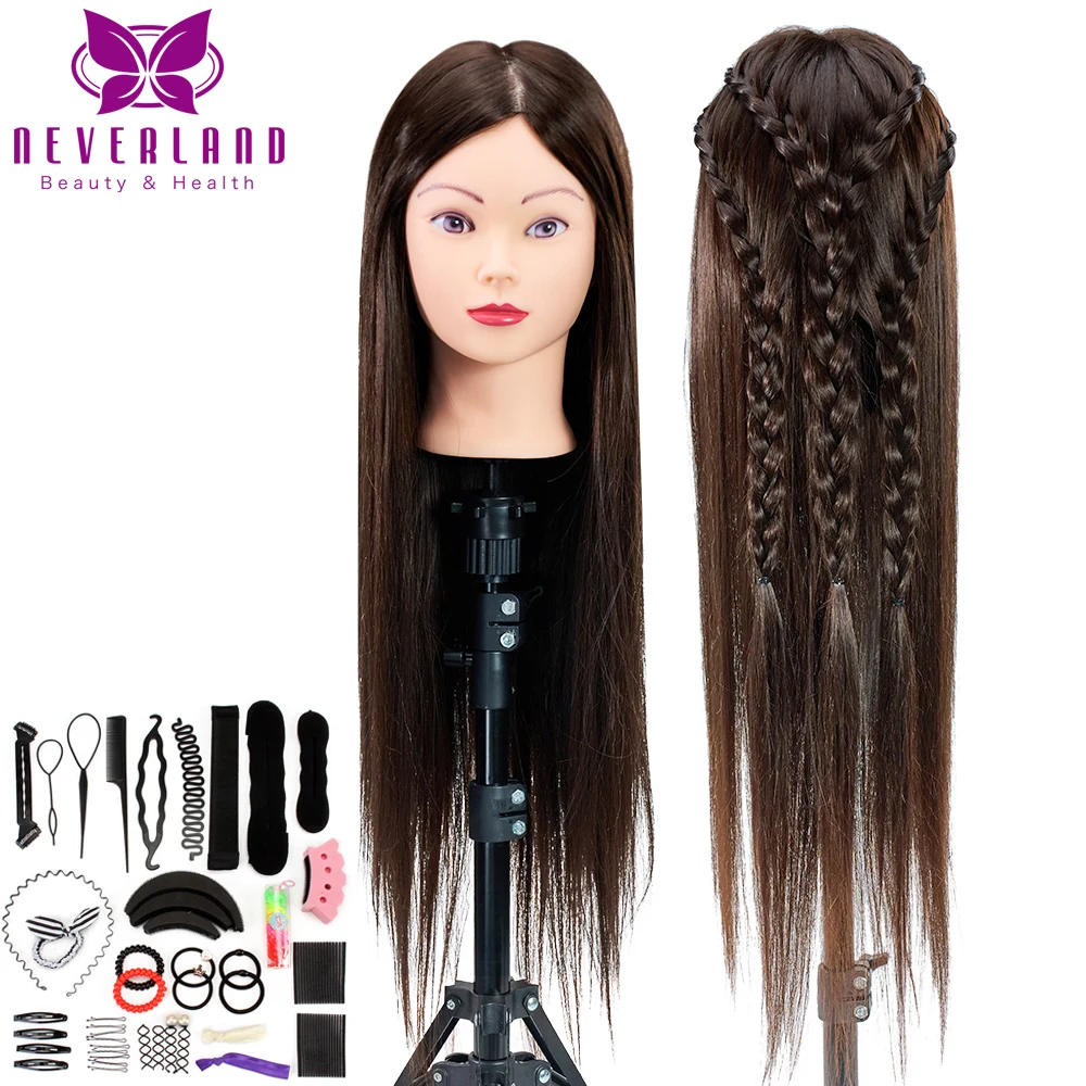 NEVERLAND-Mannequin-Head-With-Hair-24-Inch-Training-Head-for-Braid ...
