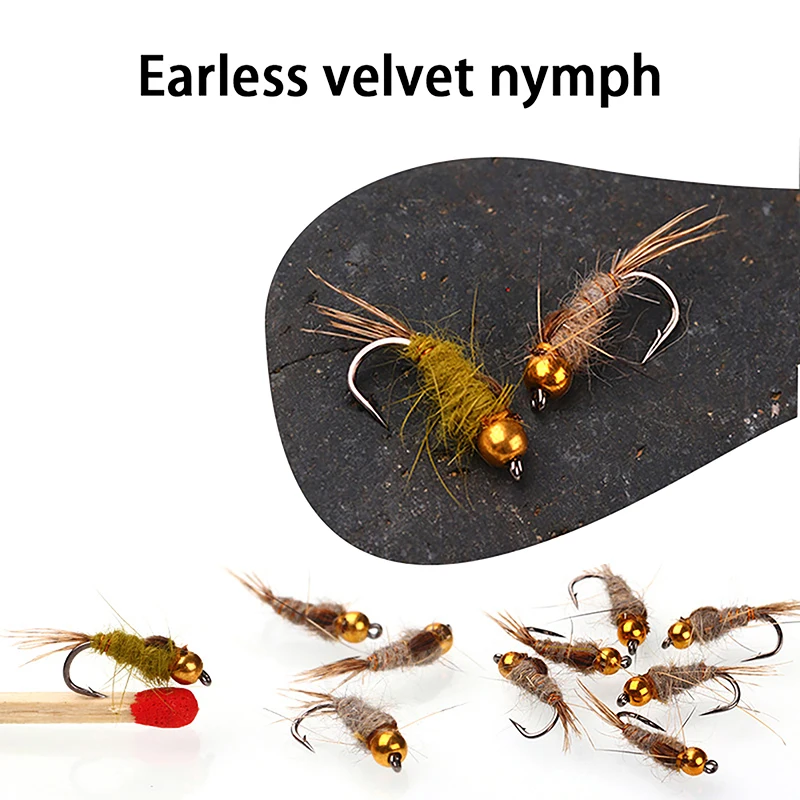 6pcs-Tungsten-Bead-Head-Euro-Nymph-Flies-Jig-Hook-Wet-Nymph-Fishing ...