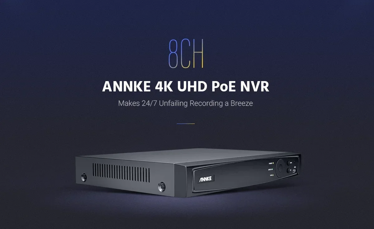 Сетевой видеорегистратор ANNKE 8CH H.265 PoE 4K Ultra HD | AliExpress