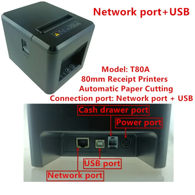 Brand New 80mm Receipt Printer Thermal Bill Print Fast Automatic Cutter All Product Have Both ...