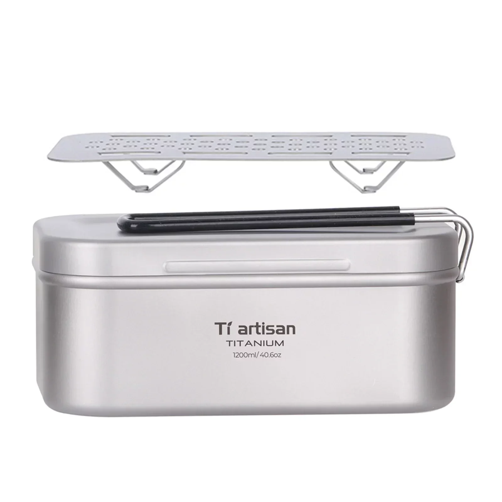 SPORTFUNSF-800ML-Titanium-Lunch-Box-Camping-Food-Container-Tin-Box-With ...