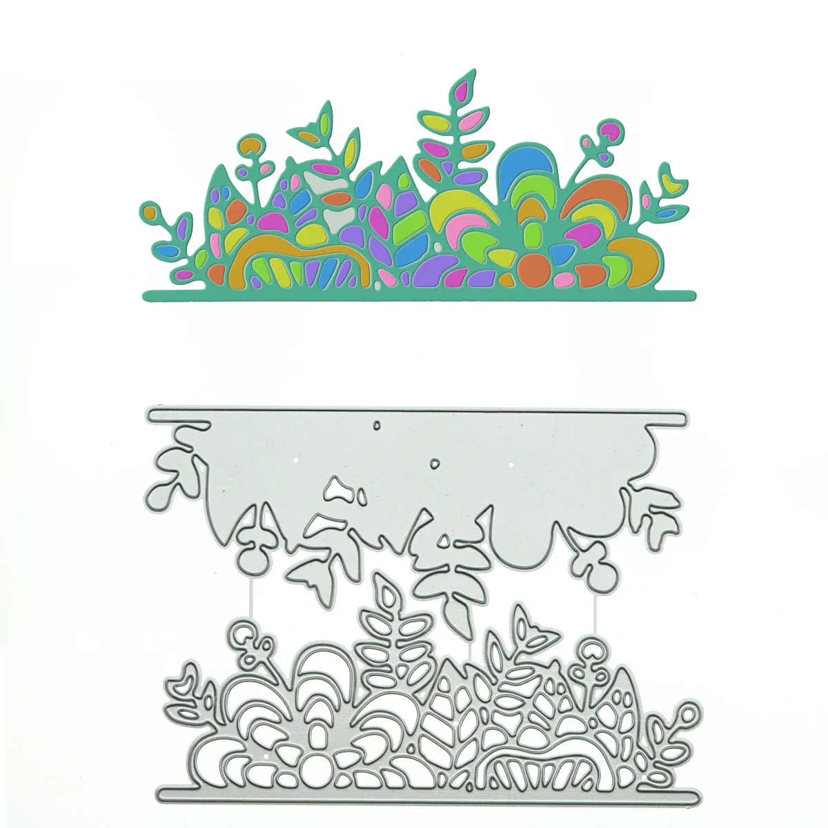 Metal Cutting Die Cut Paper Piecing Flowering Shrubs Presscut Handmade ...