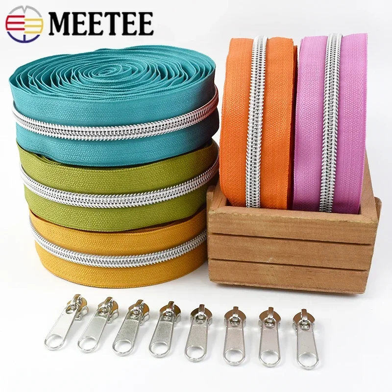 3-5-10Meters-5-Color-Nylon-Coded-Zipper-Tapes-for-Sewing-Coil-Code-Zip ...