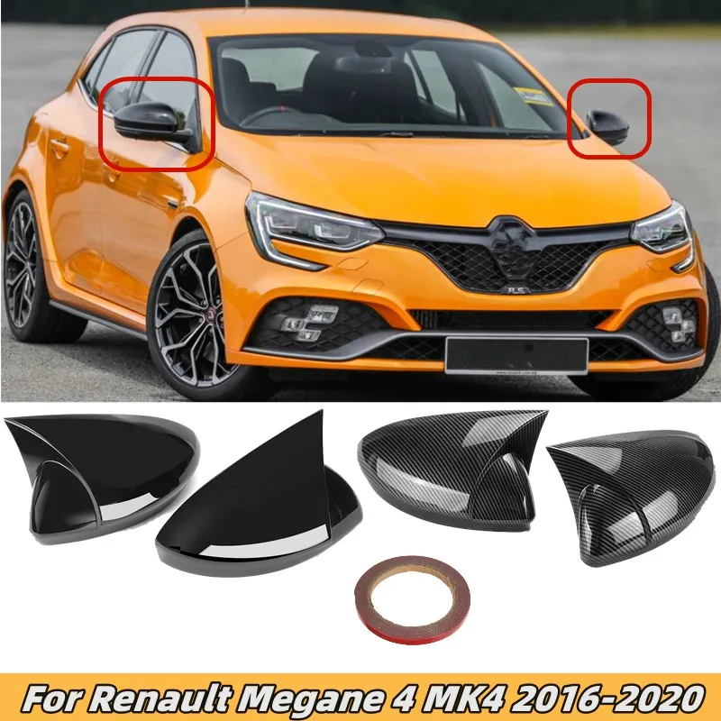 2PCS-Car-Car-Side-Wing-Rearview-Mirror-Cover-Cap-For-Renault-Megane-4 ...