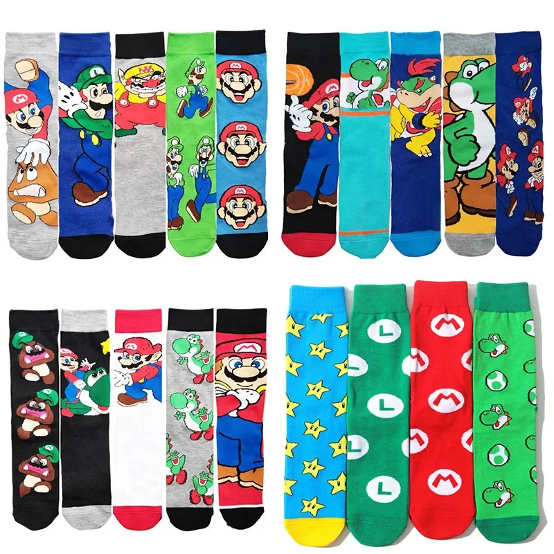 NEW-Style-Cartoon-Game-Super-Mario-Socks-Men-Yoshi-Tube-Socks-Unisex ...