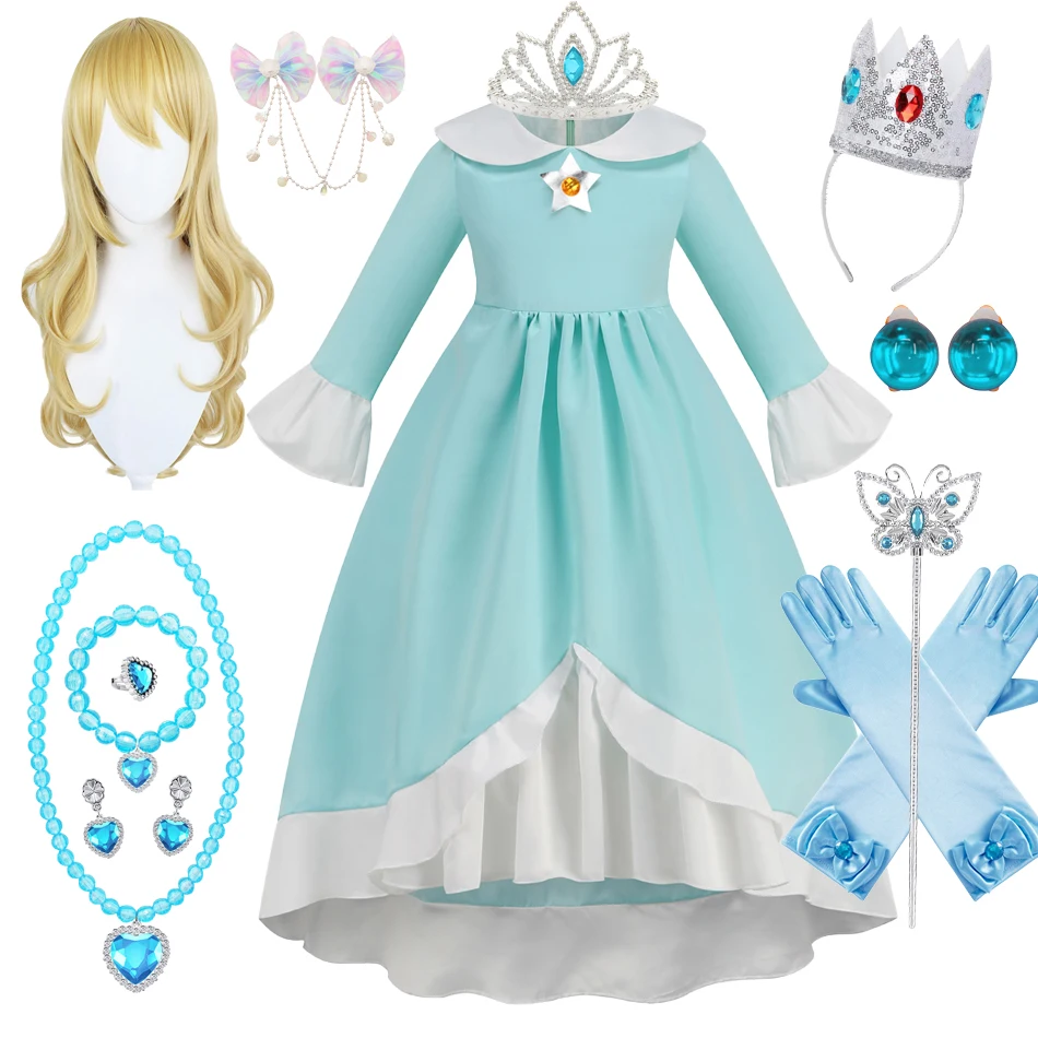 Princess-Role-Playing-Rosalina-Costume-For-Girls-Halloween-Child-Stage ...