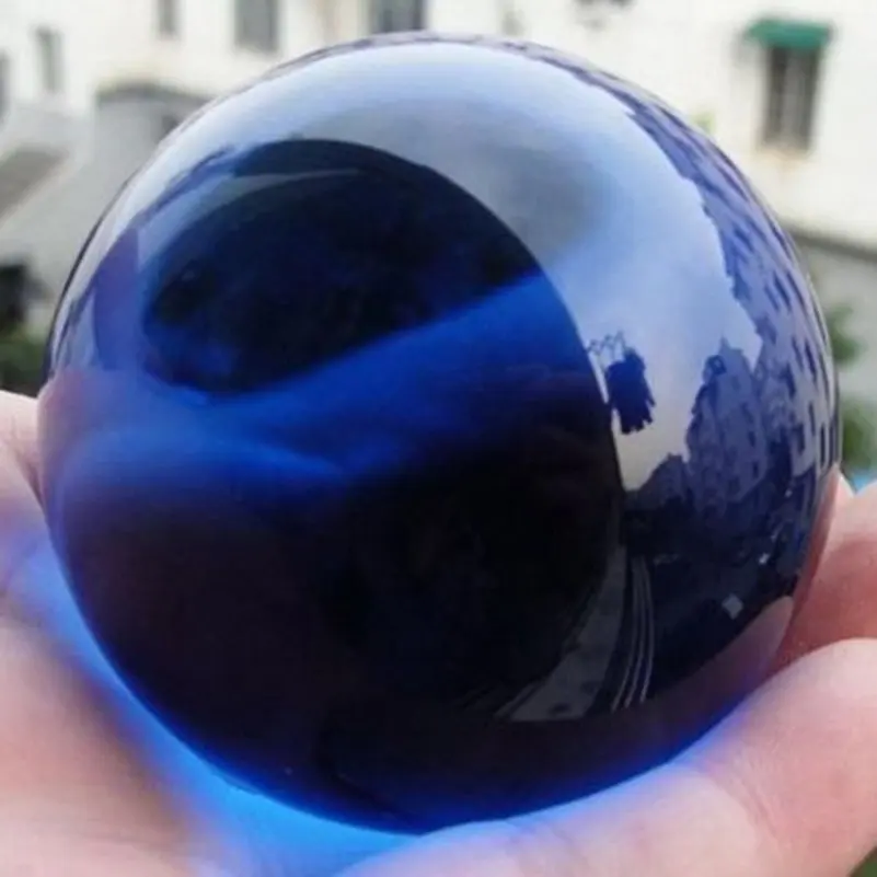 40MM-Blue-Crystal-Ball-Ornaments-Asian-Rare-Natural-Magic-Glass-Ball ...