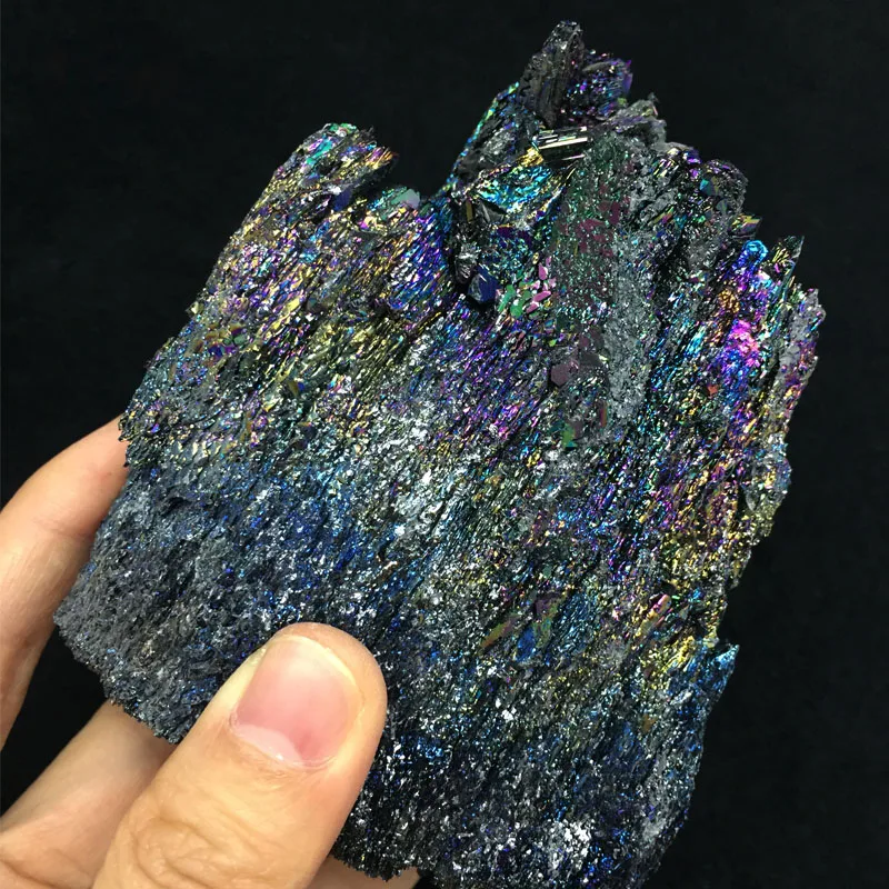 Rare-Color-Silicon-Carbide-Mineral-Crystal-Specimen-Peacock-Color-Ore ...