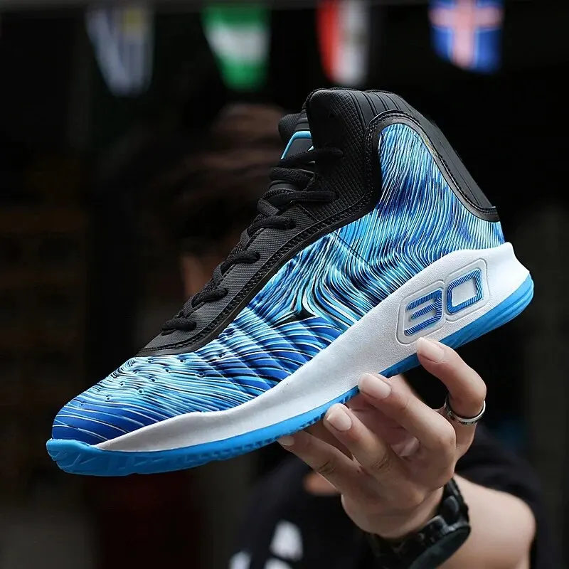 Breathable-Ultrafiber-Basketball-Shoes-Couple-Cover-Rubber-Bottom ...
