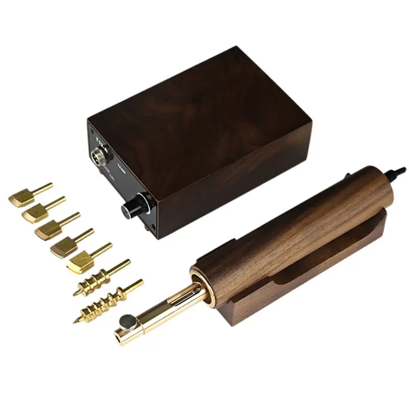 A96K-Brass Stamp Heater With 220V Leather Edge Creaser Machine, 7 ...