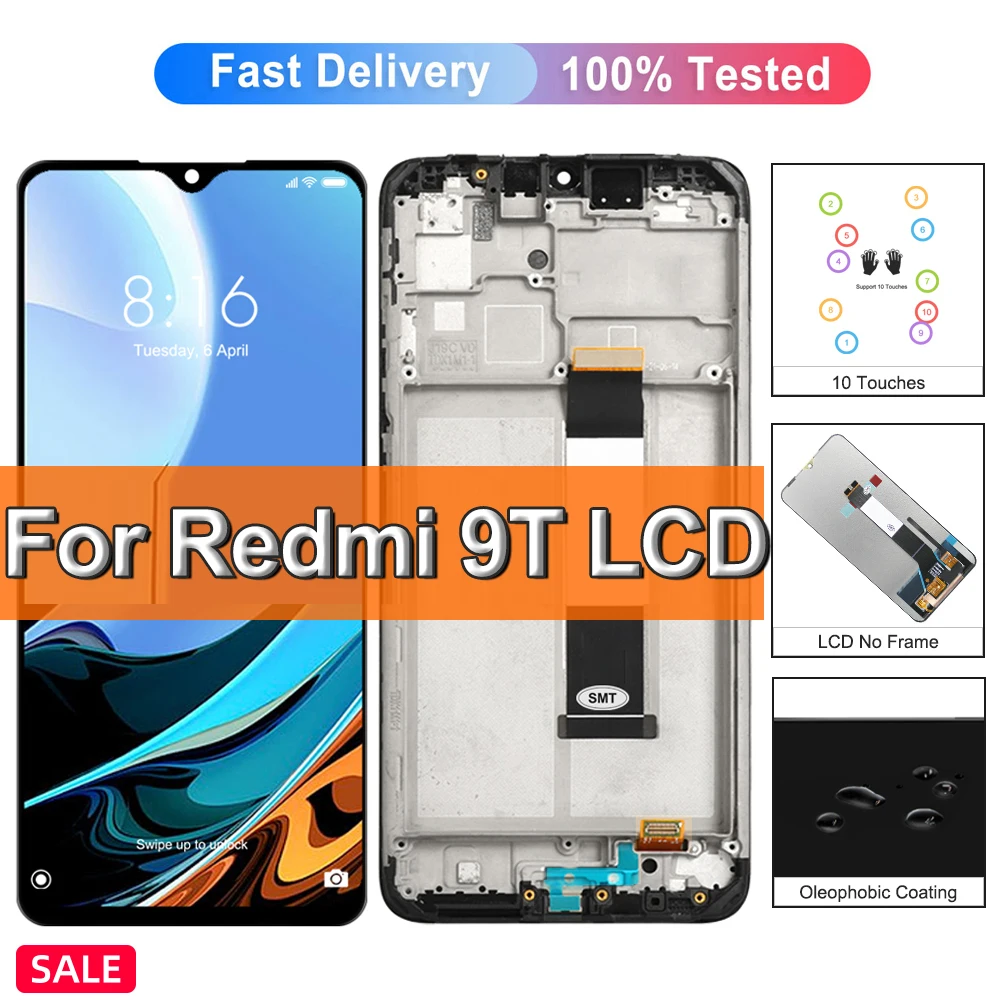 6-53-Display-Replacement-LCD-For-Xiaomi-Redmi-9T-with-Touch-Screen ...