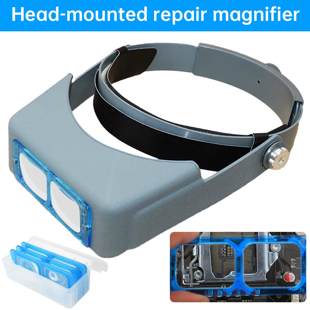 1-5X-2X-2-5X-3-5X-Professional-Head-Wearing-Magnifier-Adjustable-Angle ...