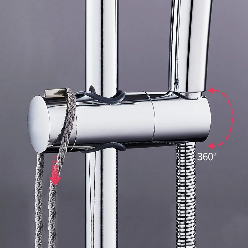 Shower-Bracket-Shower-Rail-Holder-Adjustable-ABS-Chrome-Shower-Head ...