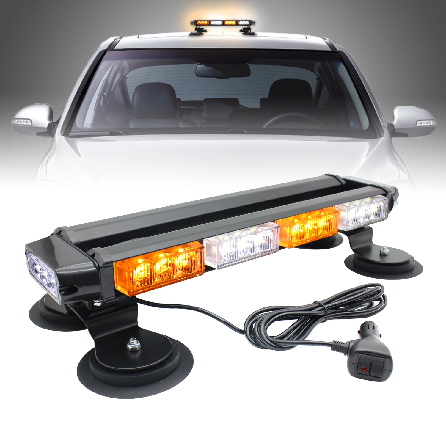 30LED-Four-Side-RoofTop-Police-Led-Strobe-Lights-12V-24V-Truck-Vehicle ...
