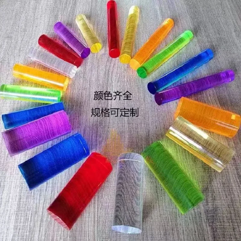 24Pcs 1/2”OD(1.2cm)X3”L Color Translucent Acrylic Dowel Rods Lite Brite ...