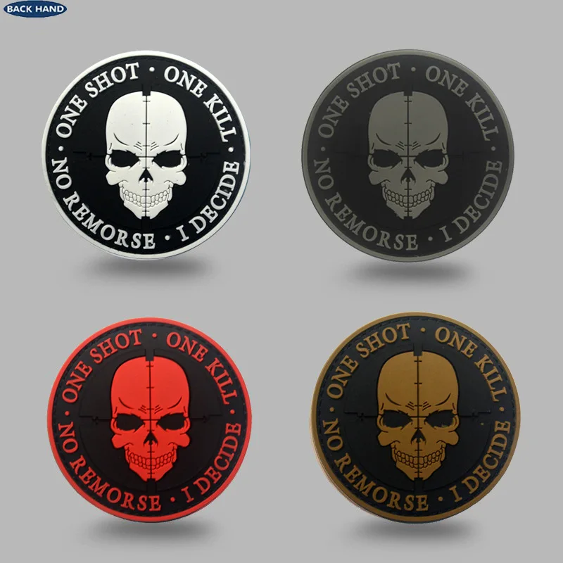 One-Shot-One-Kill-Sniper-PVC-Morale-Patches-No-Remorse-I-Decide-Send-it ...