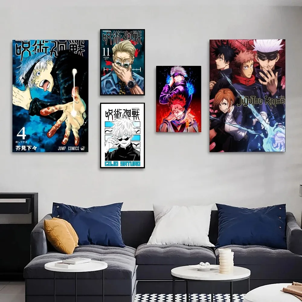 Jujutsu-Kaisen-Anime-Poster-No-Framed-Kraft-Club-Bar-Paper-Vintage ...