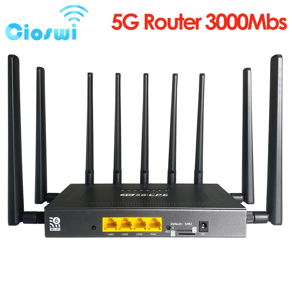 ZBT-5G-Router-WiFi6-3000Mbps-Two-Sim-Card-Gigabit-LAN-2-4GHz-5Ghz-Dual ...