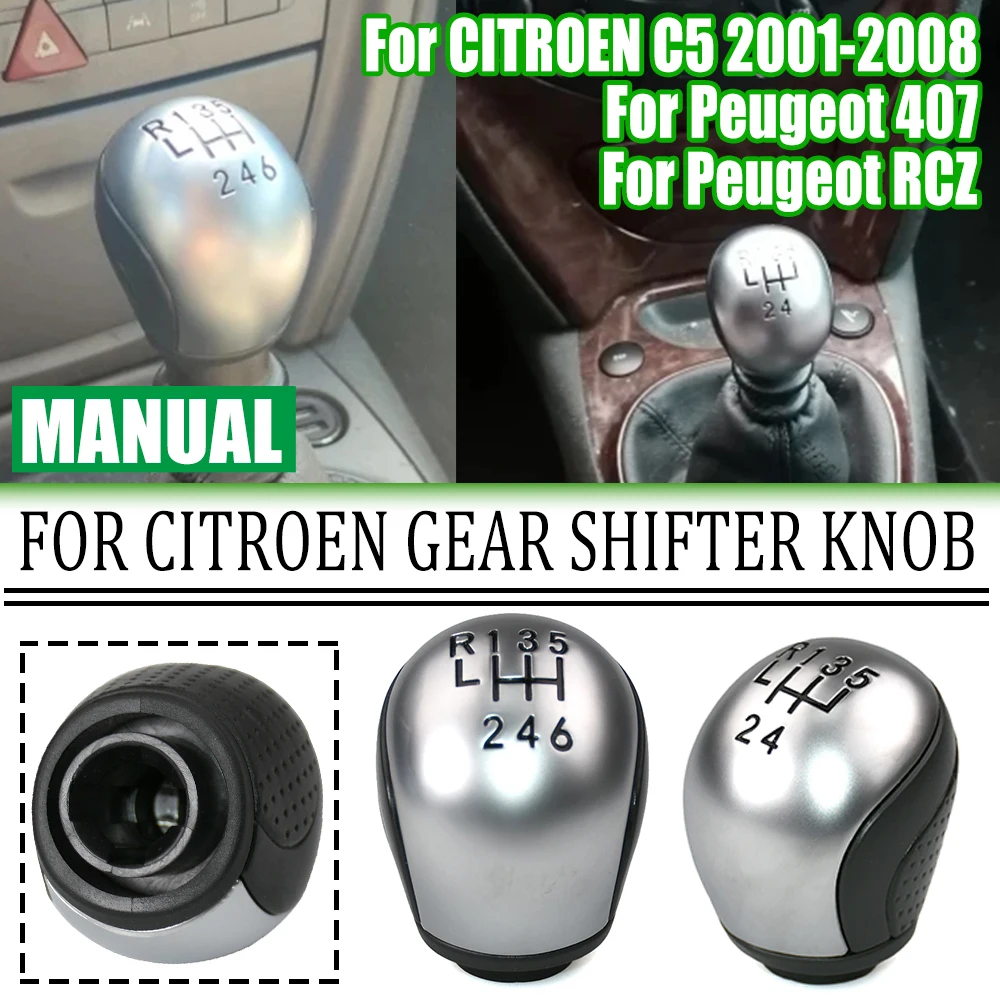 6-speed-5-Speed-Leather-2403X3-Gear-Shift-Only-Knob-car-styling-For ...