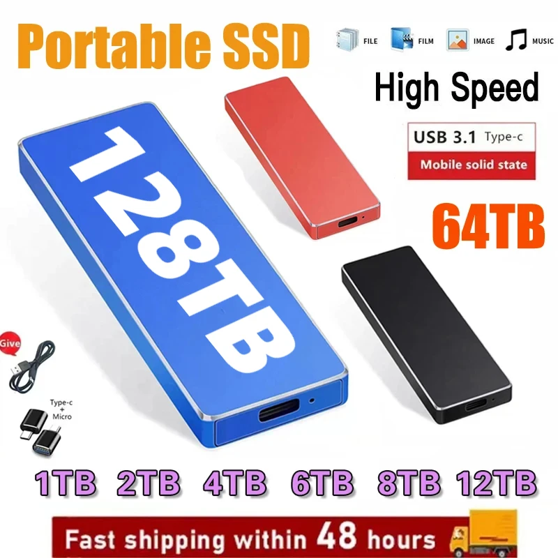 New-128TB-SSD-Hard-Disk-Drive-2TB-30TB-64TB-16TB-8TB-12TB-Solid-State ...