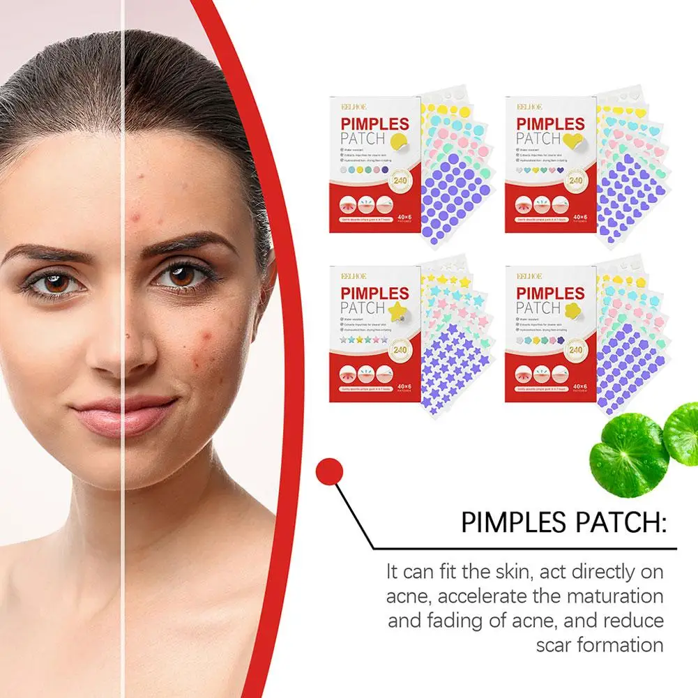 240PCS New Pimple Patch Acne Patches Heart/Star/Flower/Round Shape Acne ...