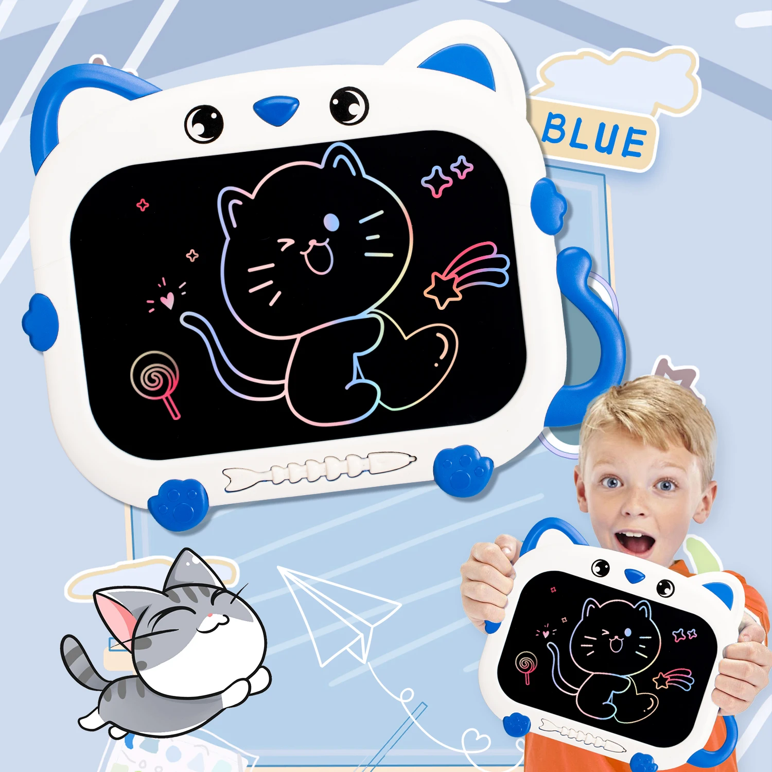10Inch-Cat-LCD-Drawing-Board-Writing-Tablet-Digit-Magic-Blackboard-Art ...