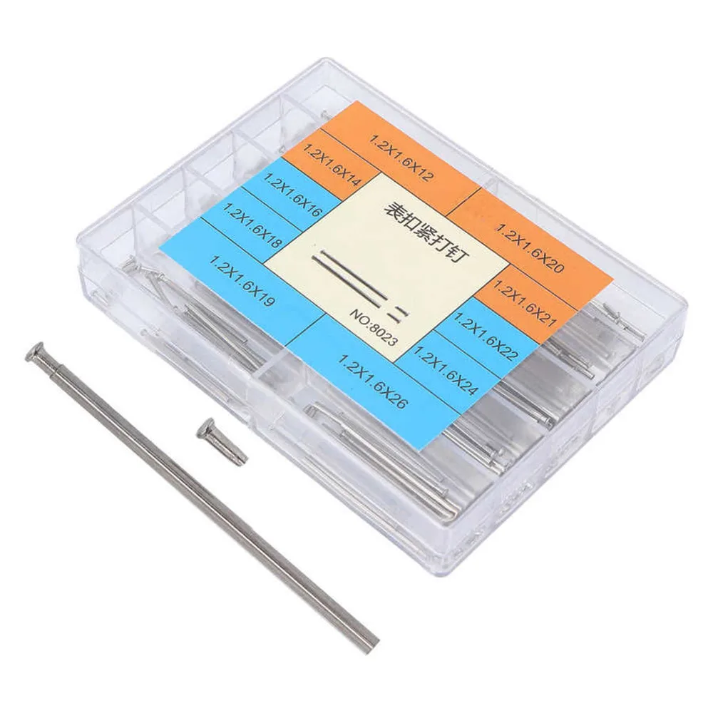 100pcs Watch Accessories Watch Band Clasp Tube Friction Pins 10 sizes ...