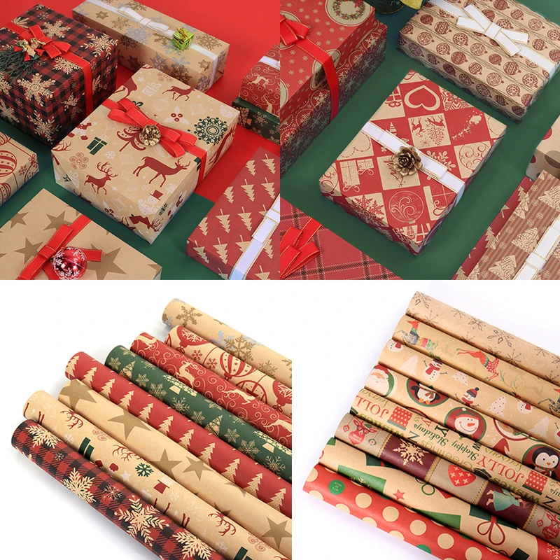 Christmas-Gift-Wrapping-Paper-for-Birthday-Christmas-Gift-Kraft ...