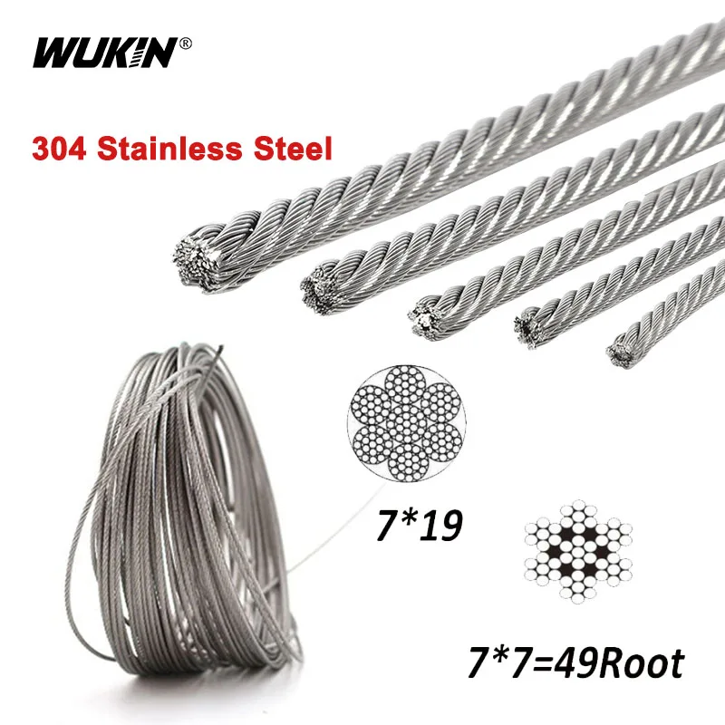 1-10Meters-Dia0-5-10mm-304-Stainless-Steel-Rope-Wire-Rope-Clothesline ...
