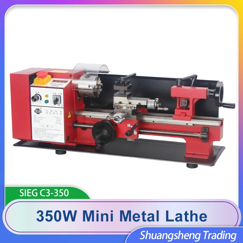 Mini torno de Metal de precisión SIEG, motor de 350W, C3-350mm, 2500RPM ...
