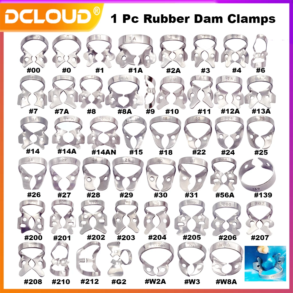 1Pc-Dental-Rubber-Dam-Clamps-Endodontic-Restorative-Stainless-Steel ...