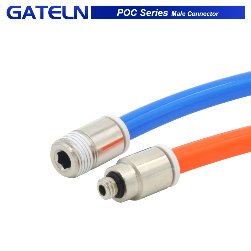 10pcs/lot POC series Miniature Mini Connector Thread Straight Through ...