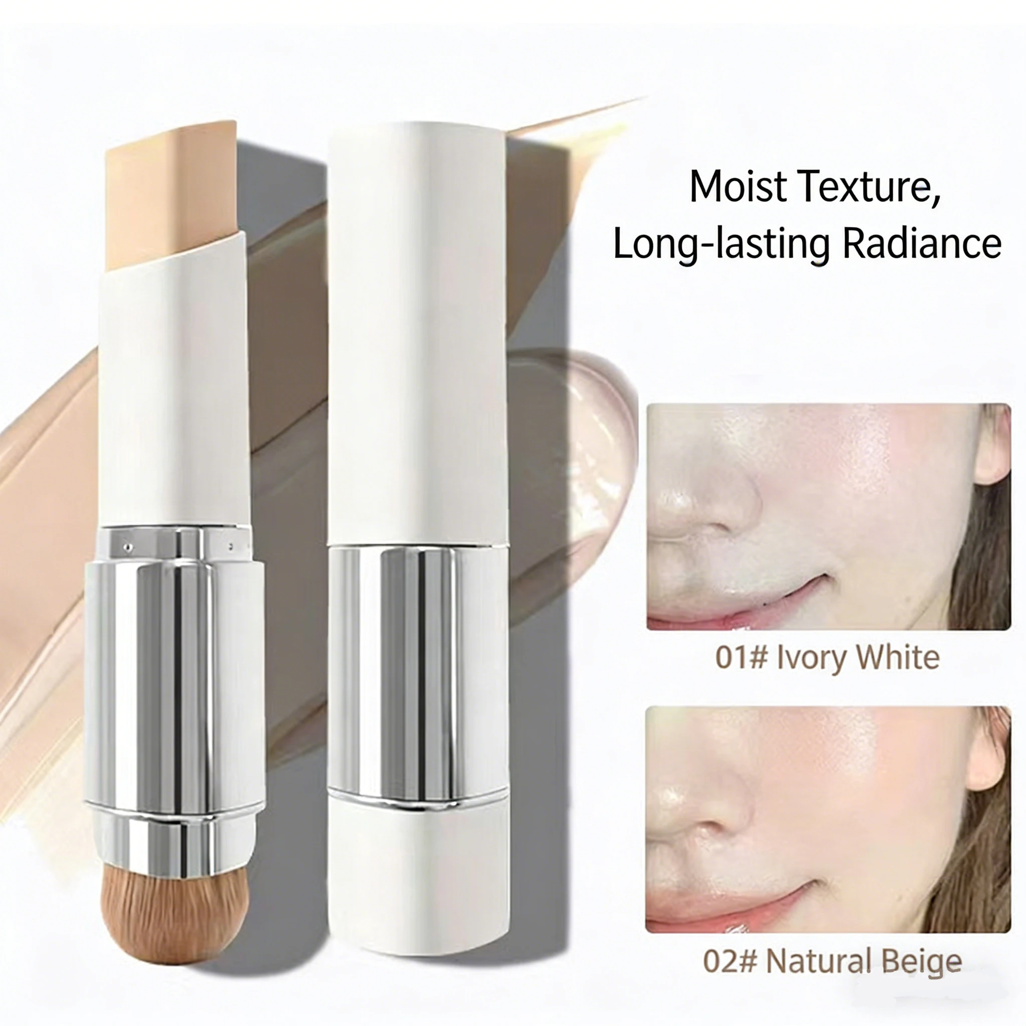 Dual-ended Foundation Stick Natural Matte Ivory White Natural Color ...