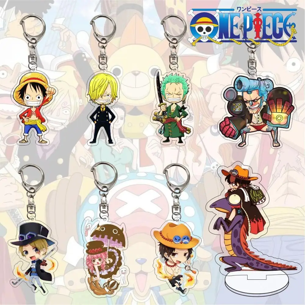 Hot-blood-Anime-One-piece-Key-Chain-Acrylic-Figure-Key-Chain-Key-Chain ...