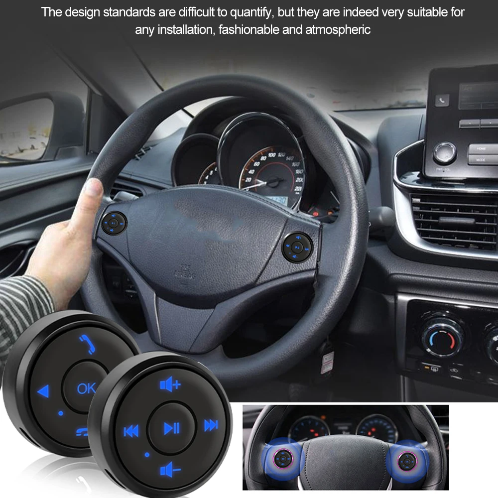 10-Keys-Universal-Remote-Control-Buttons-Wireless-Car-Steering-Wheel ...