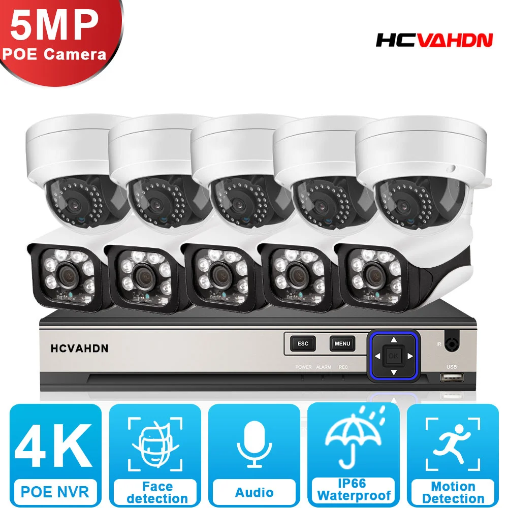 10CH-4K-POE-NVR-Kit-Outdoor-Waterproof-CCTV-Security-Camera-Set-5MP-IP ...