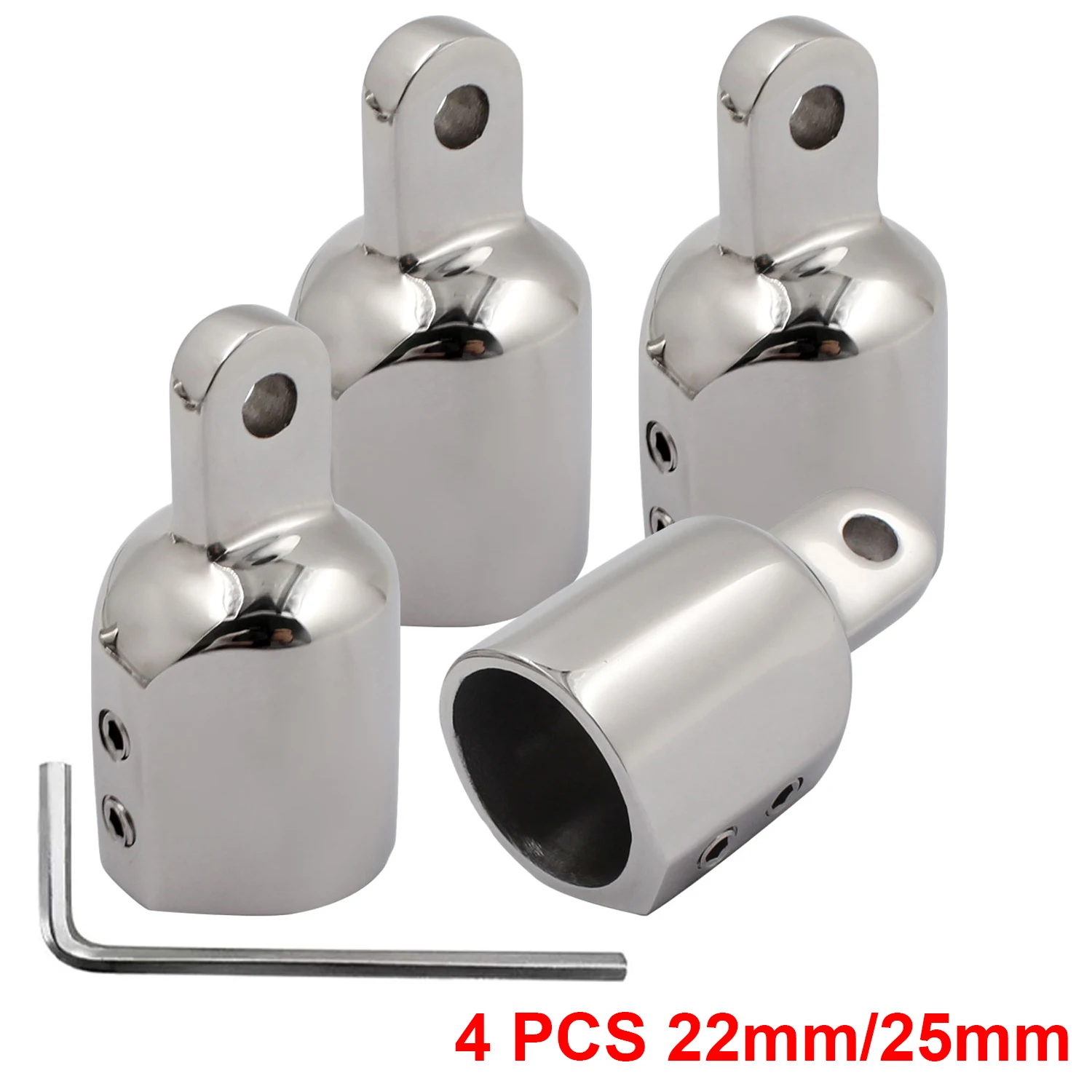 4-Pack-22mm-25mm-Heavy-Duty-Bimini-Top-Cap-Eye-End-Fitting-Stainless ...