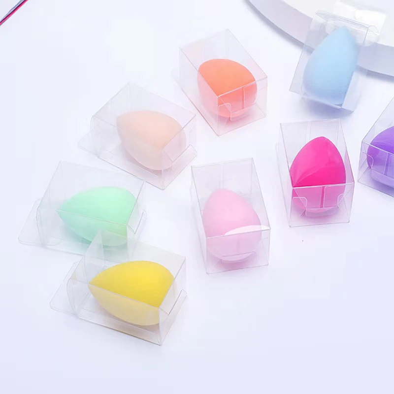 50Pcs-Custom-Logo-Makeup-Sponge-Clear-PVC-Box-Makeup-Cosmetic-Puff ...