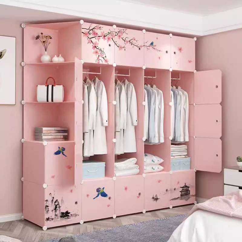 Plastic-Storage-Closet-Clothes-Partitions-Fabric-Jewelry-Cupboard ...