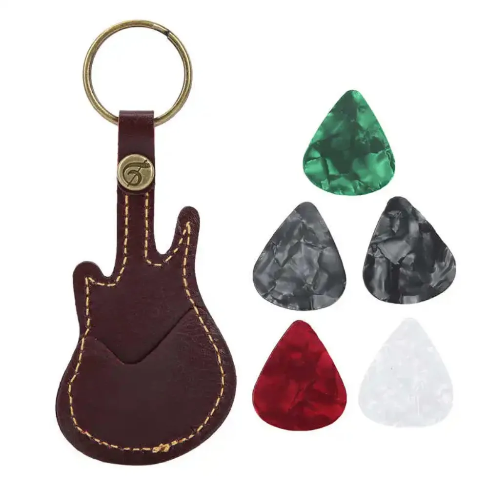 1pc-Leather-Guitar-Pick-Bag-Guitar-Pick-Holder-Case-Guitar-Shape-with ...