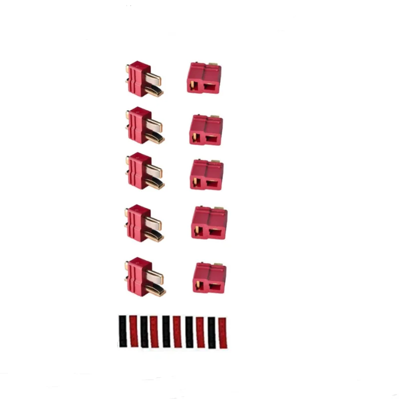 2-5-10-Pairs-20Pcs-Red-Non-slip-Deans-2-Grips-T-Style-Plug-Connector ...