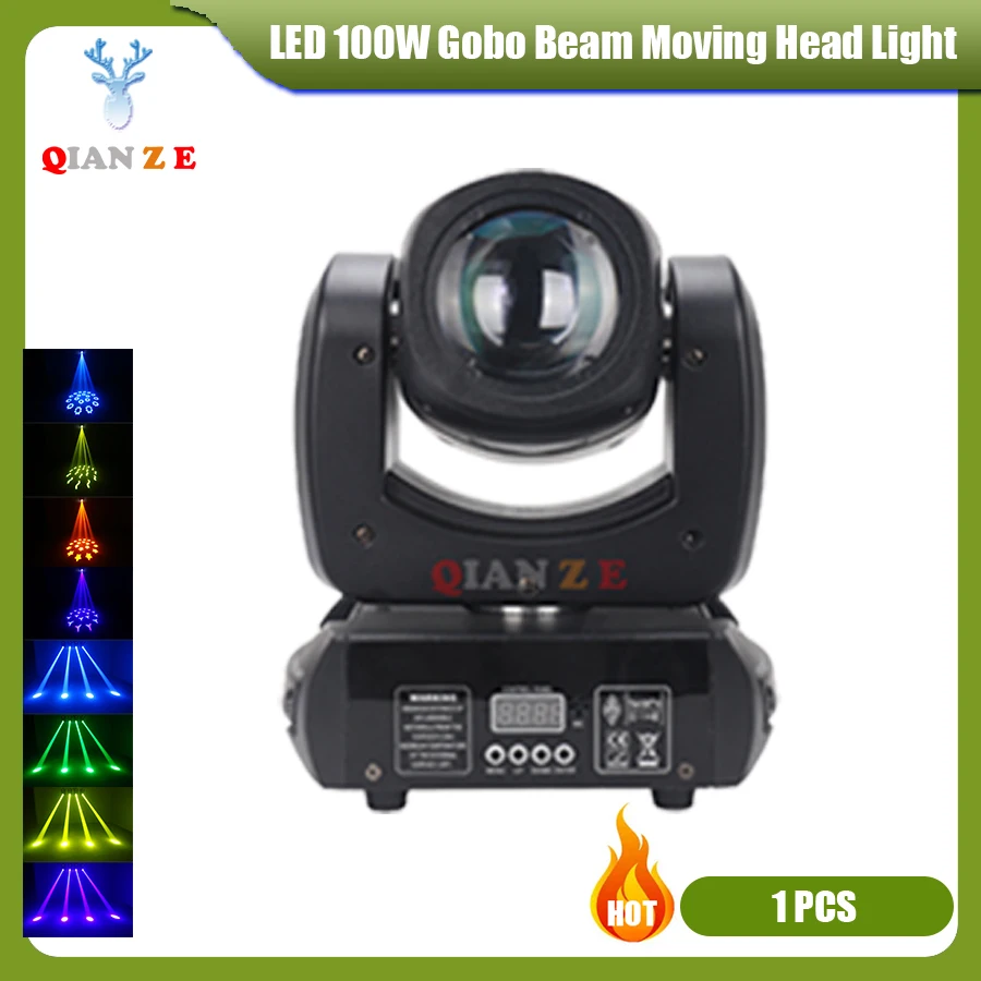 1-12Pcs 100W Beam Gobo Light 18 Prism LED Spot Light Stage Effect ...
