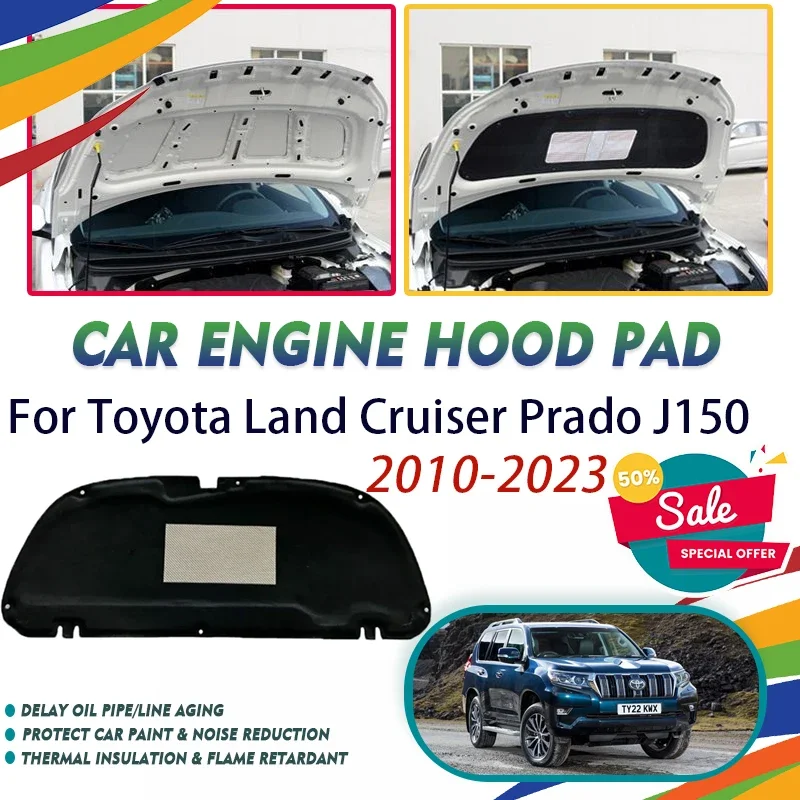 Car-Front-Engine-Hood-Pad-For-Toyota-Land-Cruiser-Prado-J150-2010-2023 ...