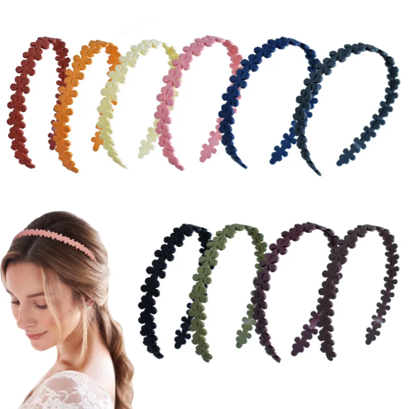Colorful-matte-acrylic-flower-headband-sweet-fresh-and-versatile-wash ...