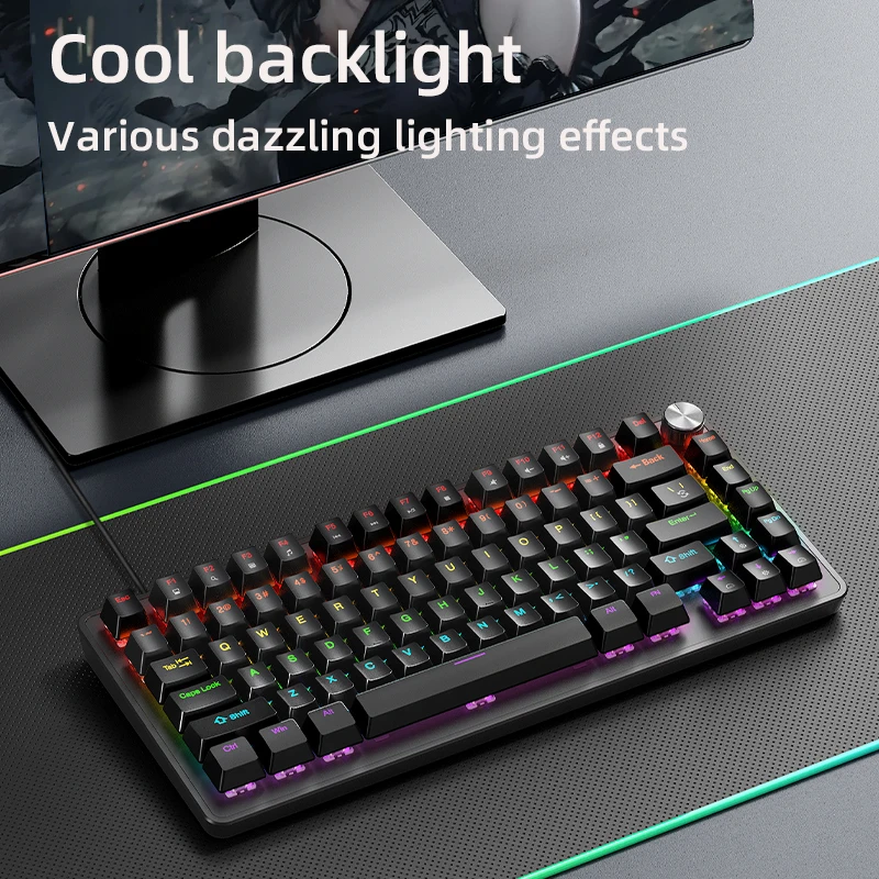 K82-Wired-Mechanical-Keyboard-75-layout-Full-Key-Hot-Swappable-Cool-Backlight-Gamer-keyboard-For ...