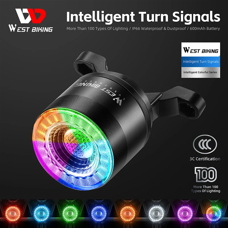 WEST-BIKING-Versatile-Bicycle-Rear-Light-Rechargable-Smart-Brake-Light ...